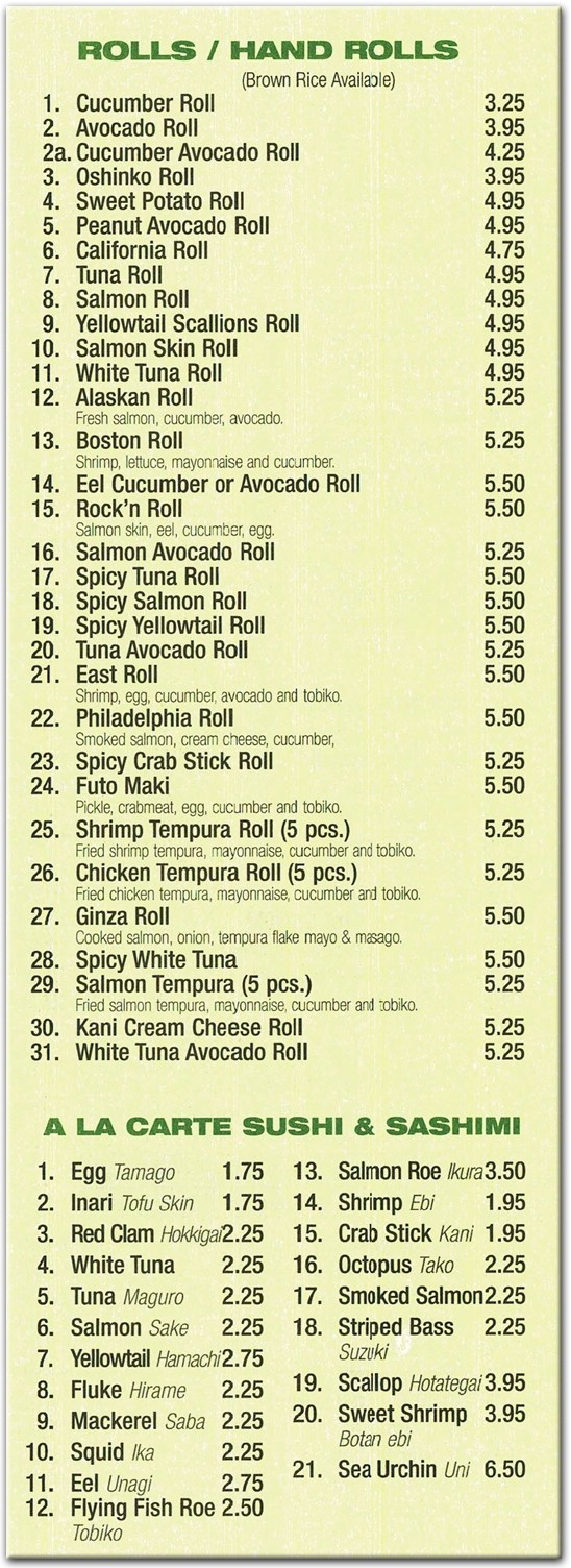 Bay Sushi in Brooklyn